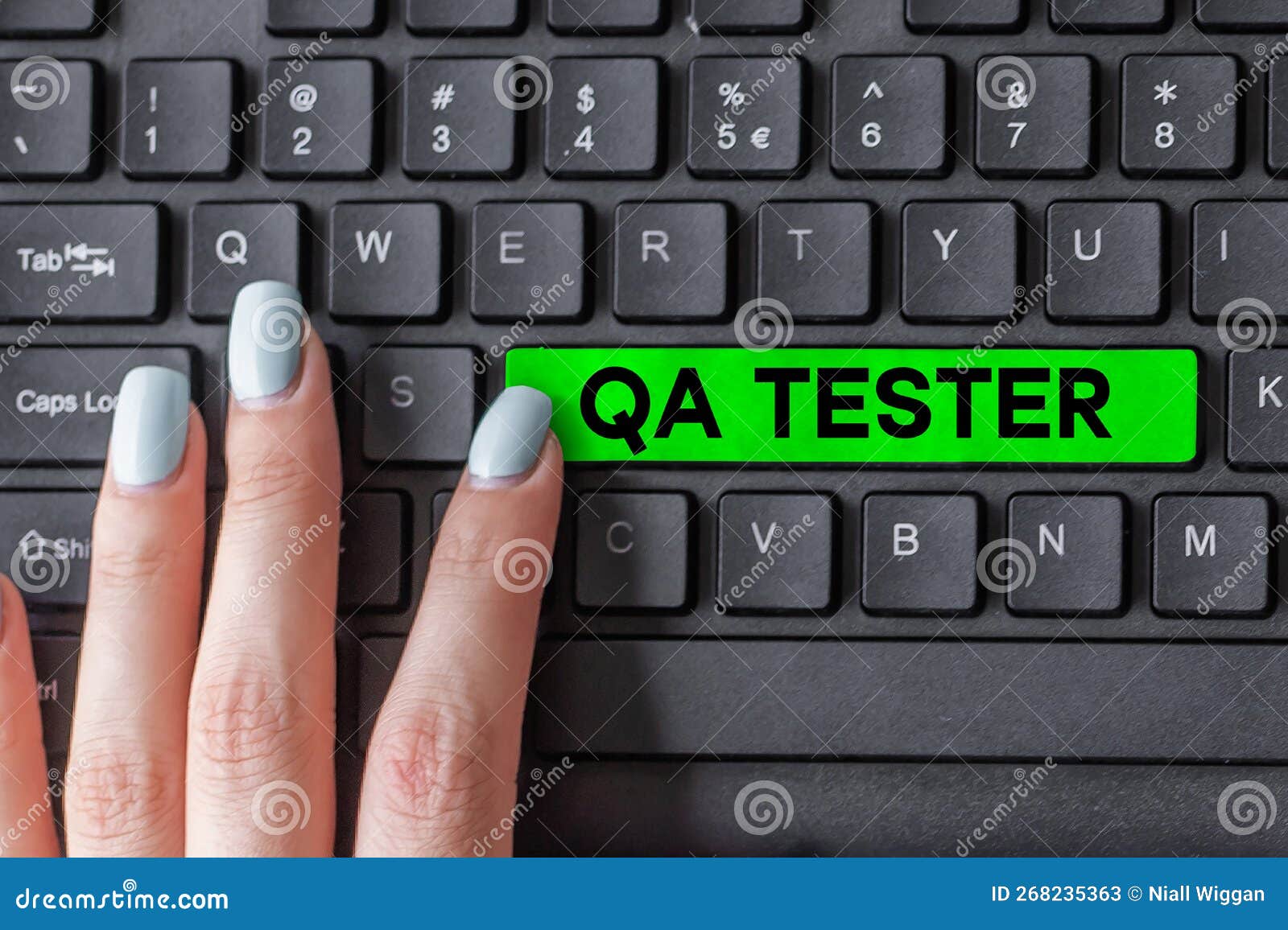 Handwriting Text Qa Tester Concept Meaning Quality Assurance Of An On