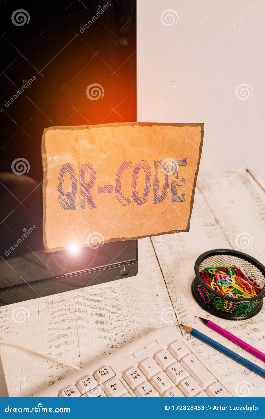 Handwriting Text Qr Code. Concept Meaning the Trademark for a Type of ...