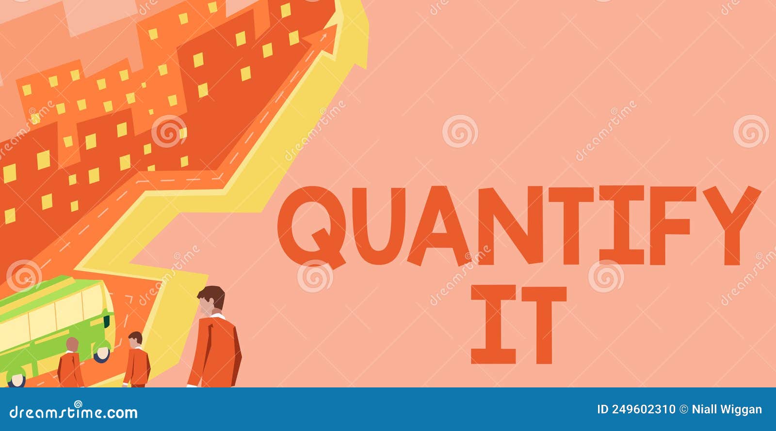 Handwriting Text Quantify it. Business Concept Measure the Size or ...