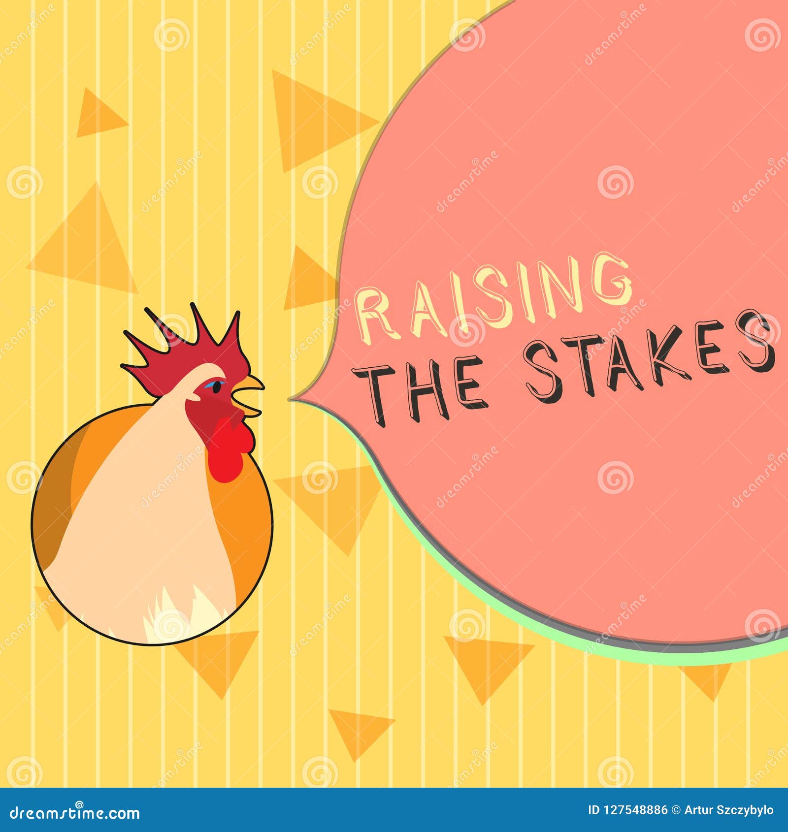 Handwriting Text Raising the Stakes. Concept Meaning Increase the Bid ...