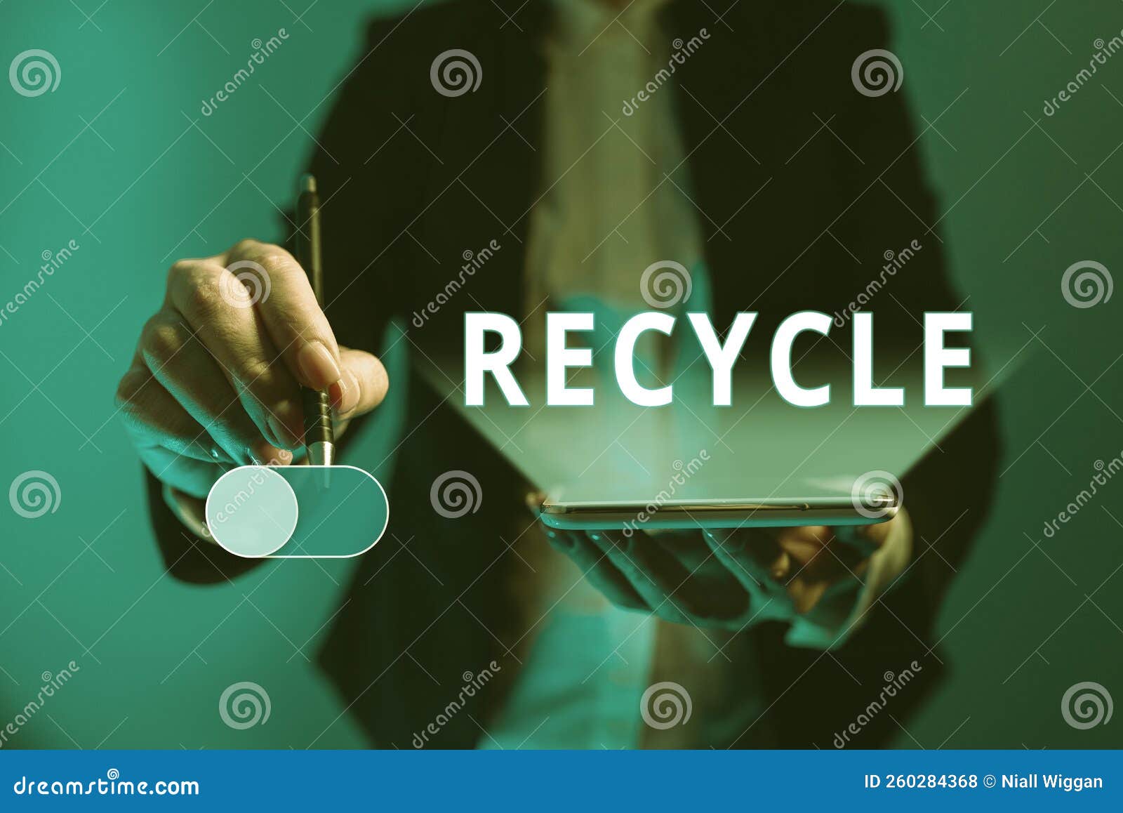 Handwriting Text Recycle. Business Overview Process of Converting Waste ...