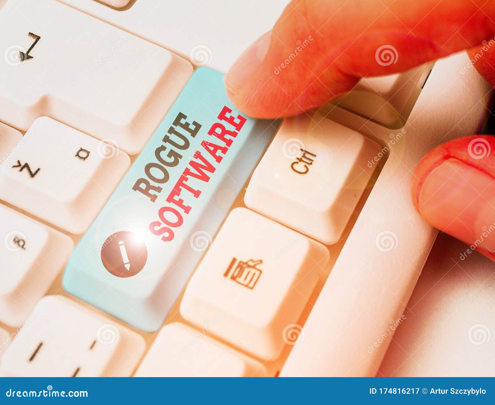 Handwriting Text Rogue Software. Concept Meaning Type of Malware that ...