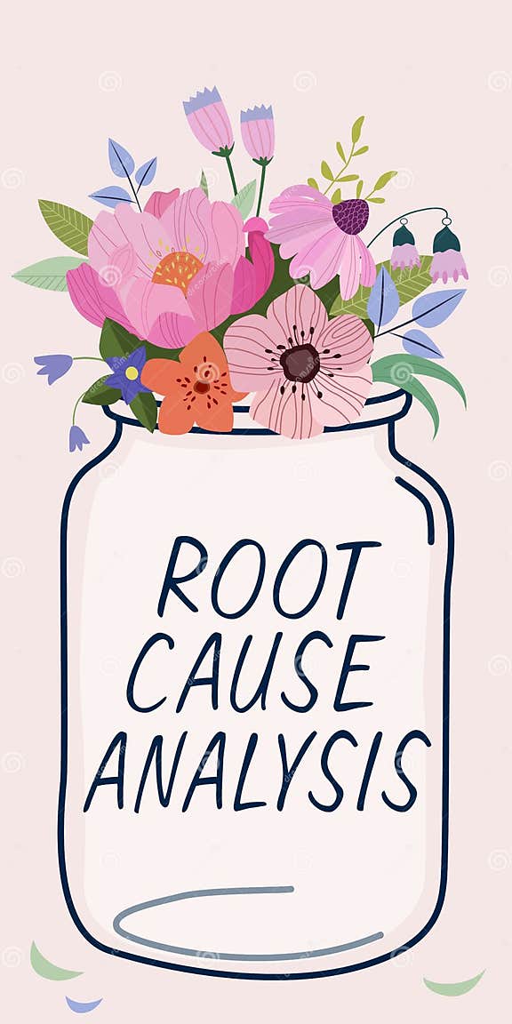 Handwriting Text Root Cause Analysis. Word Written on Method of Problem ...
