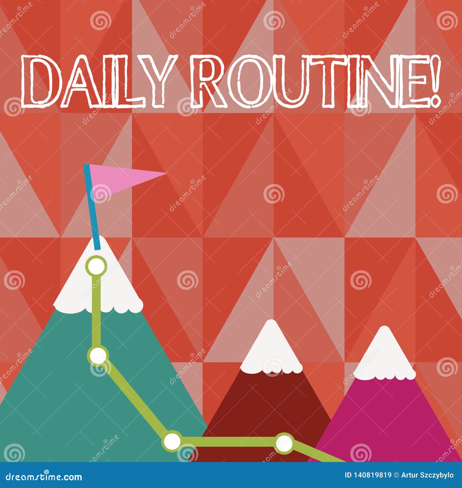 Handwriting Text daily Routine. Concept Meaning Everyday Good Habits To ...