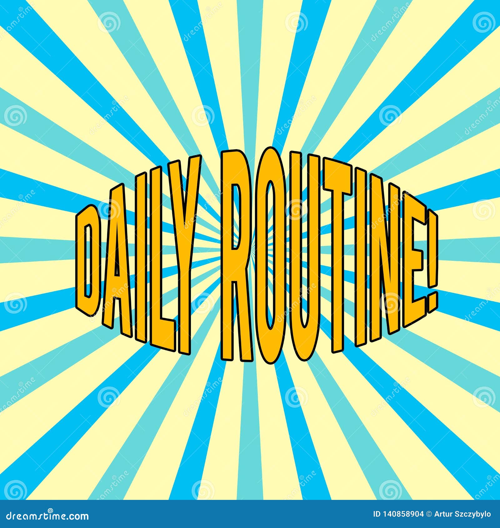 Handwriting Text daily Routine. Concept Meaning Everyday Good Habits To ...