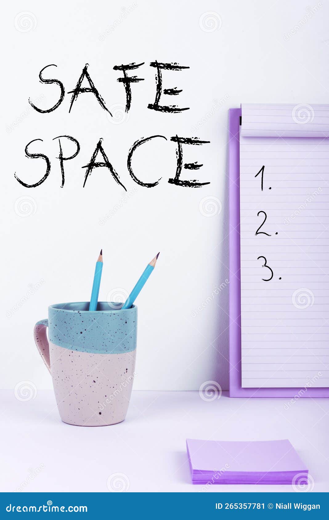 Handwriting Text Safe Space. Concept Meaning a Place or Room in Which ...