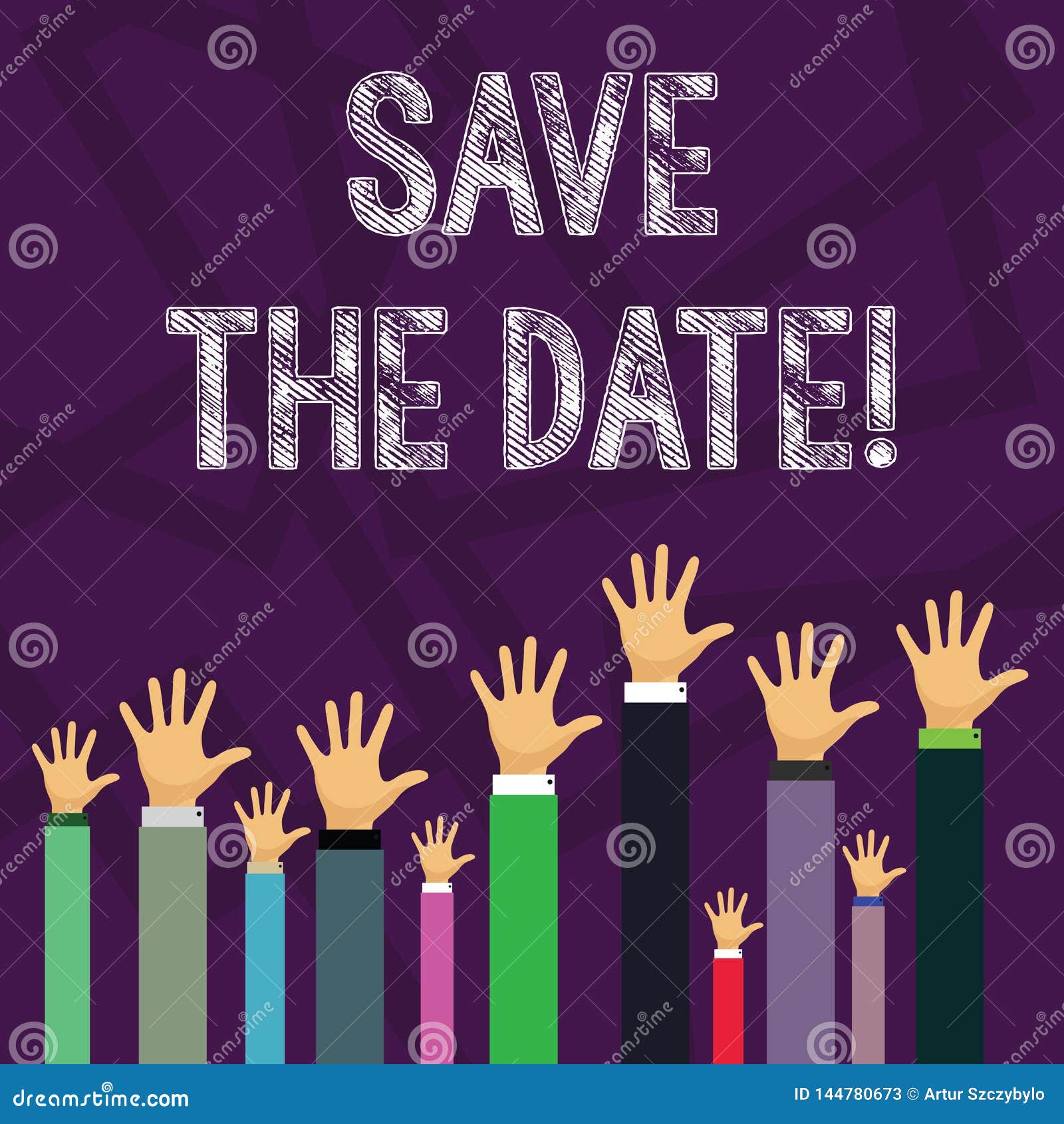 Handwriting Text Save the Date. Concept Meaning Remember Not Schedule ...