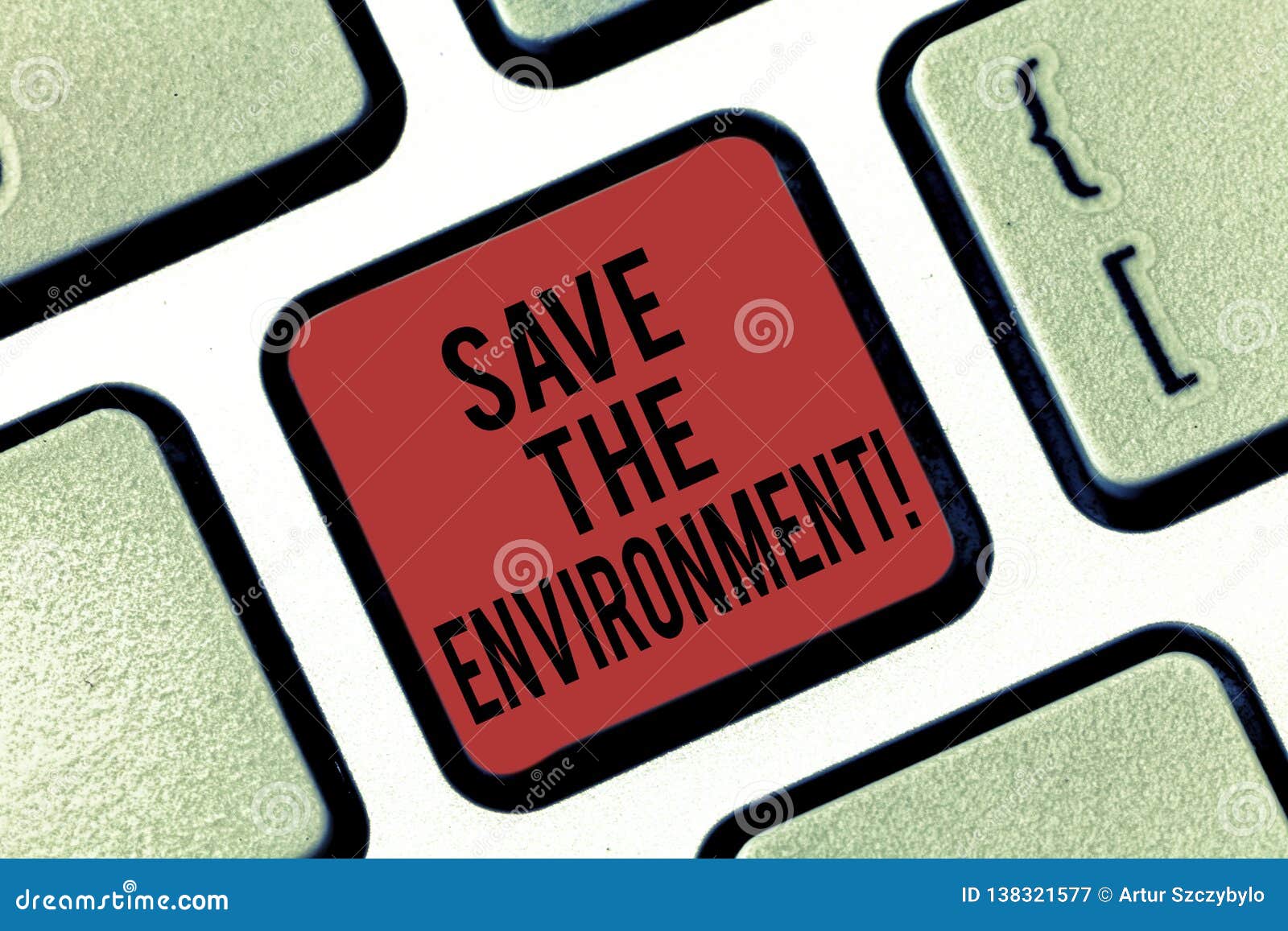 Handwriting Text Save the Environment. Concept Meaning Protecting and ...