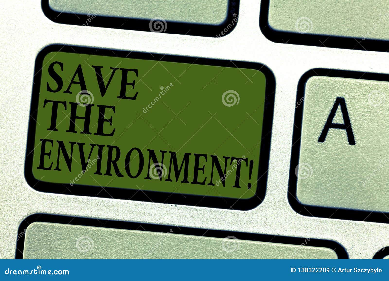 Handwriting Text Save the Environment. Concept Meaning Protecting and ...