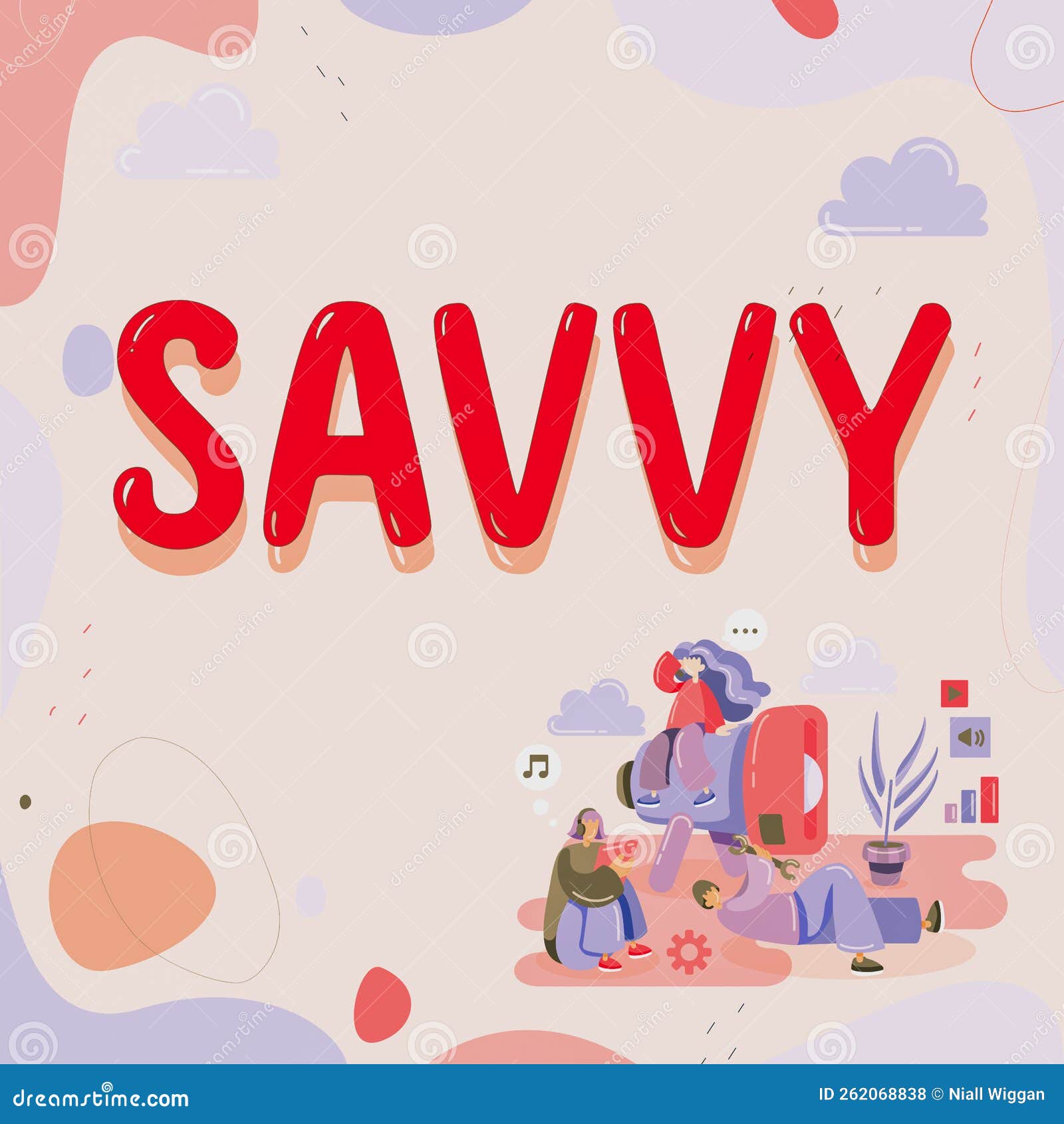 Conceptual Display Savvy. Internet Concept Having Perception ...