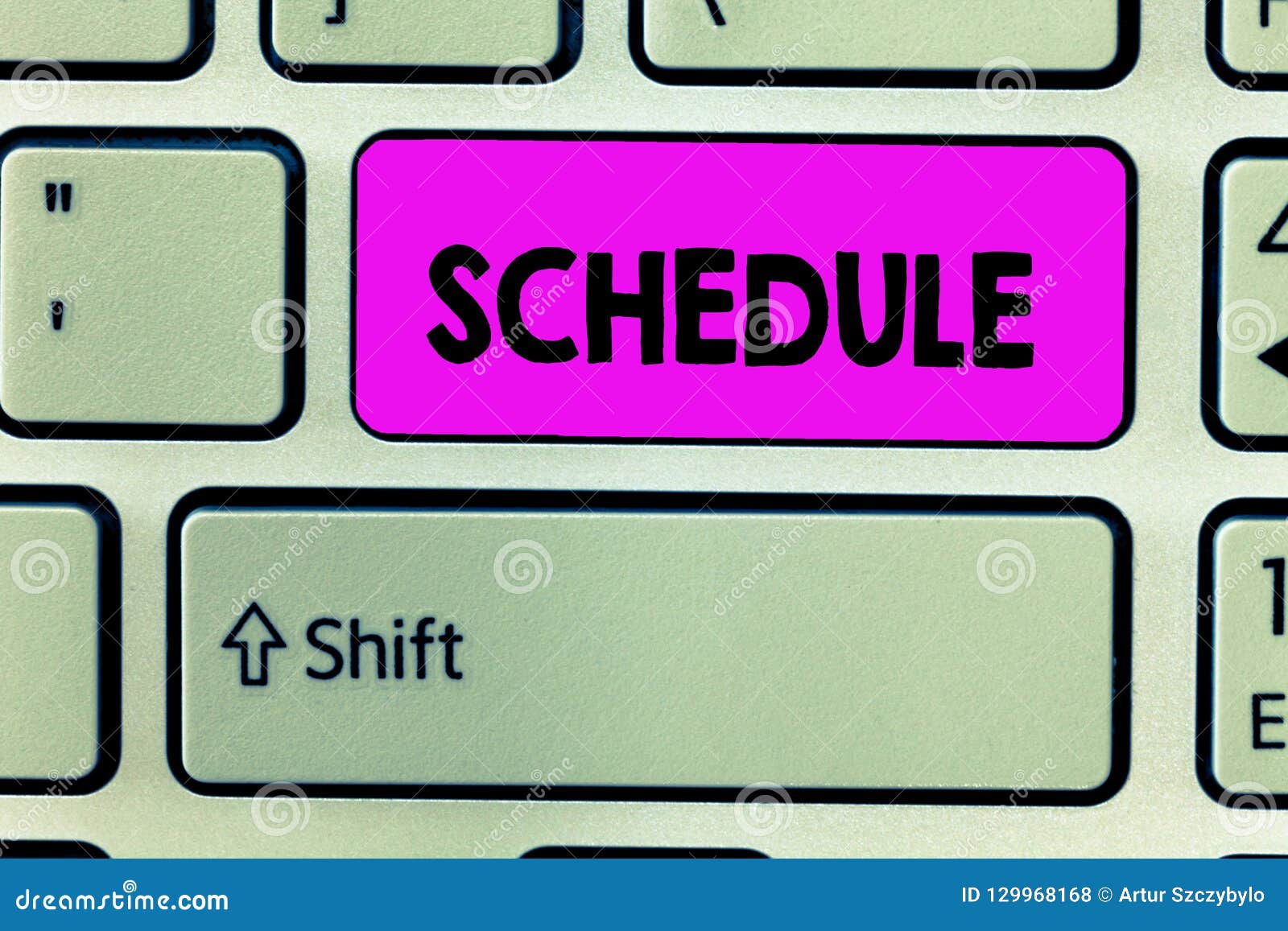 Handwriting Text Schedule. Concept Meaning Plan for Carrying Out ...