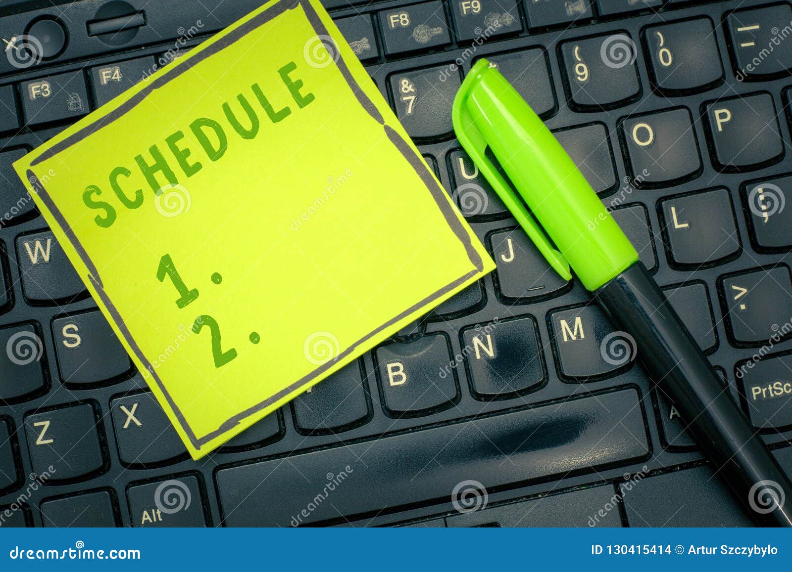 Handwriting Text Schedule. Concept Meaning Plan for Carrying Out ...