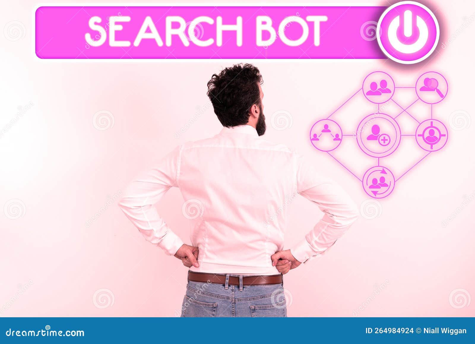 Text Caption Presenting Search Bot. Business Approach a Program that ...
