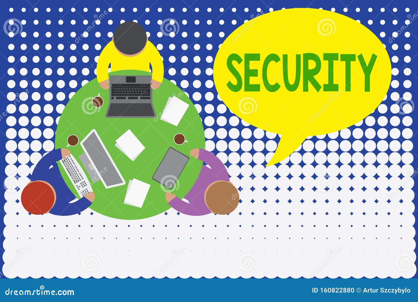 Handwriting Text Security. Concept Meaning the State of Feeling Safe ...