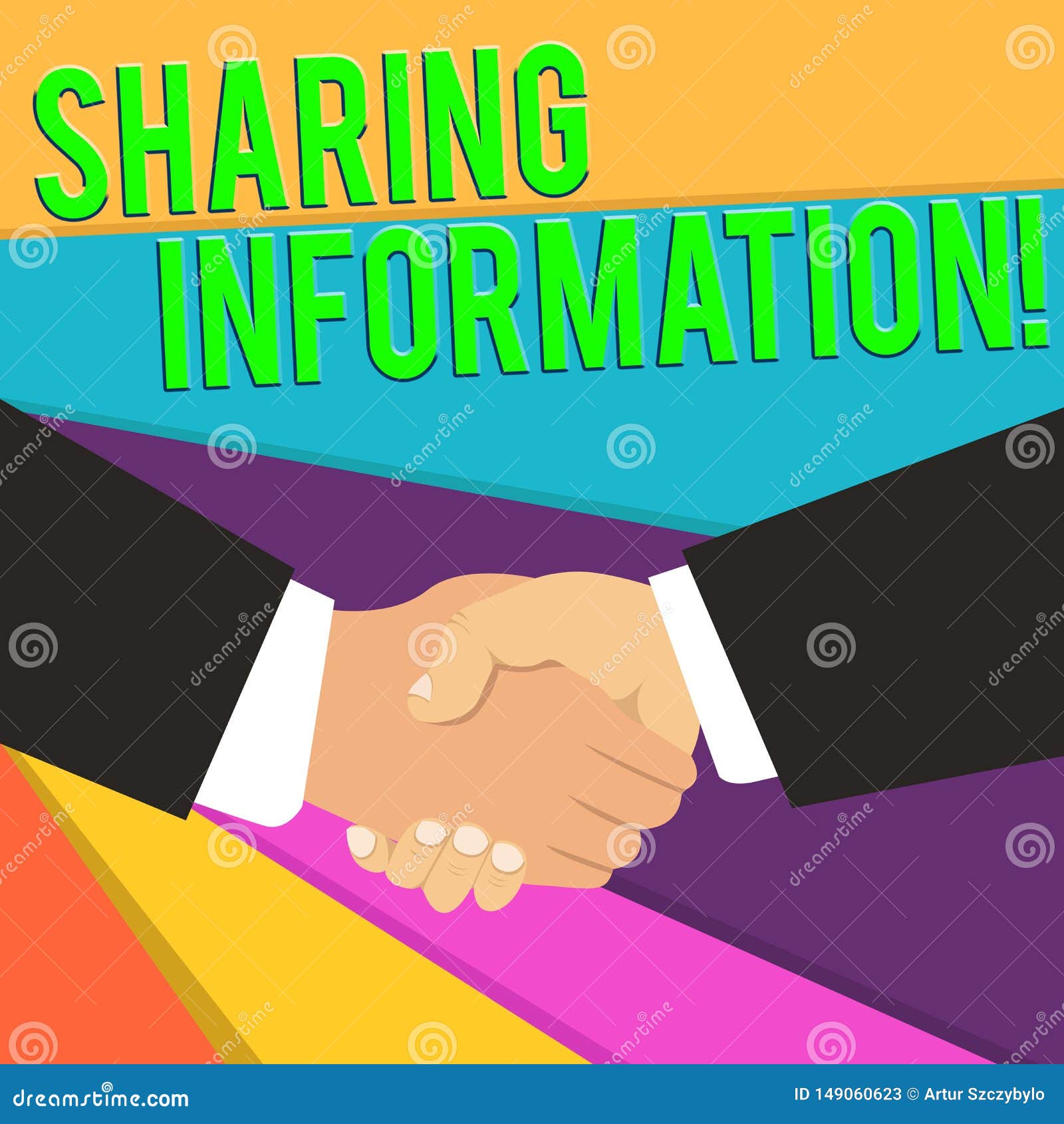 Handwriting Text Sharing Information. Concept Meaning Exchange of Data ...