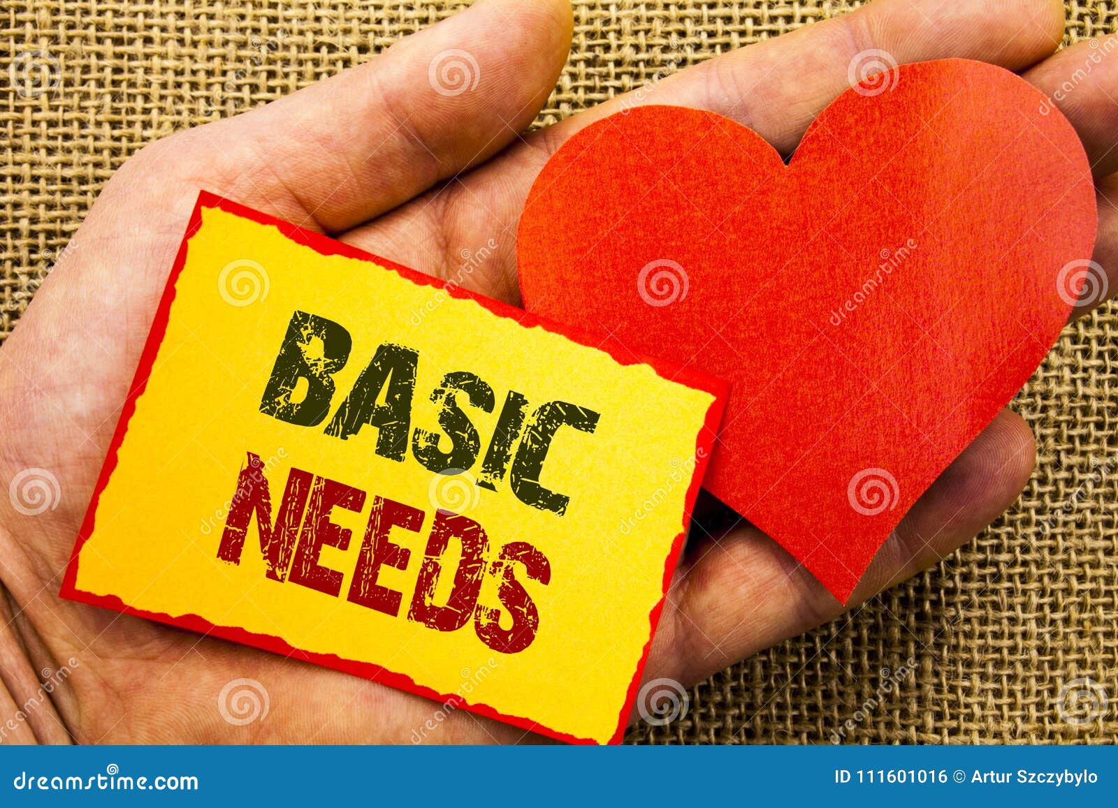 Handwriting Text Showing Basic Needs. Business Concept for Health in ...