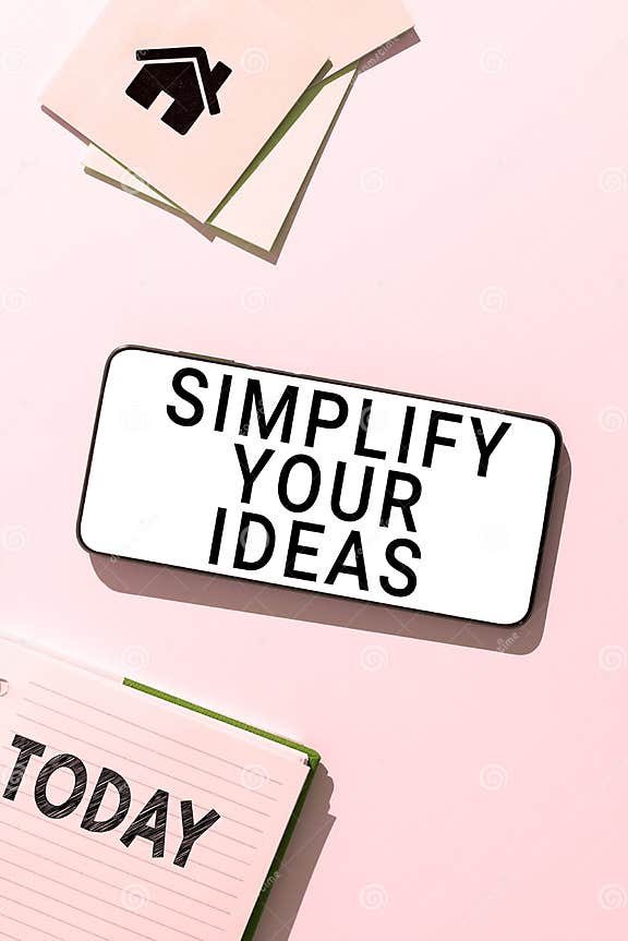 Handwriting Text Simplify Your Ideas. Word Written on Make Simple or ...