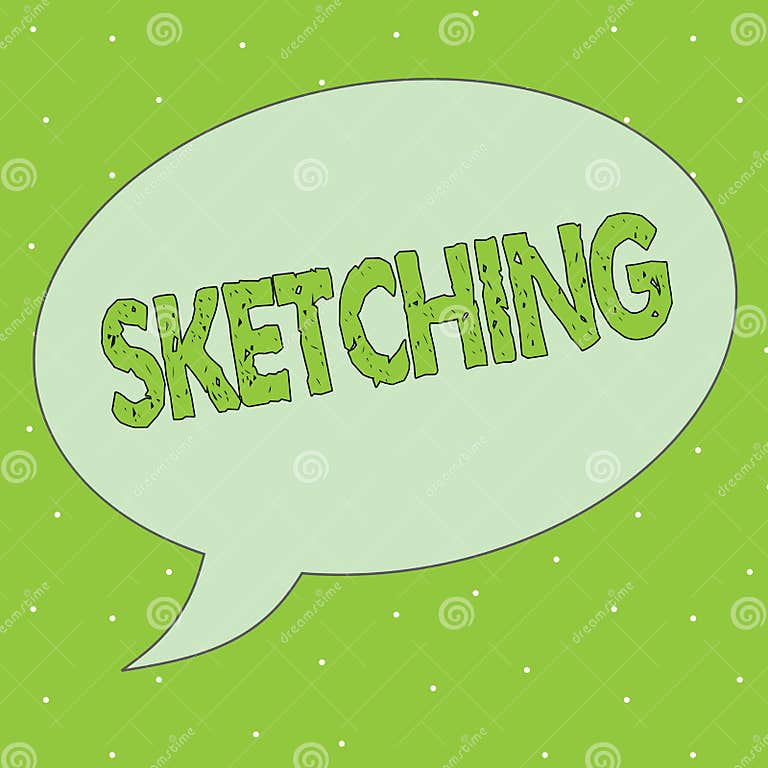 Handwriting Text Sketching. Concept Meaning Making a Rough Drawing of ...