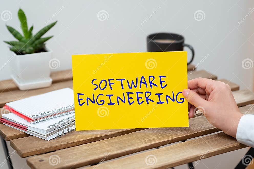 Writing Displaying Text Software Engineering. Business Concept Program ...