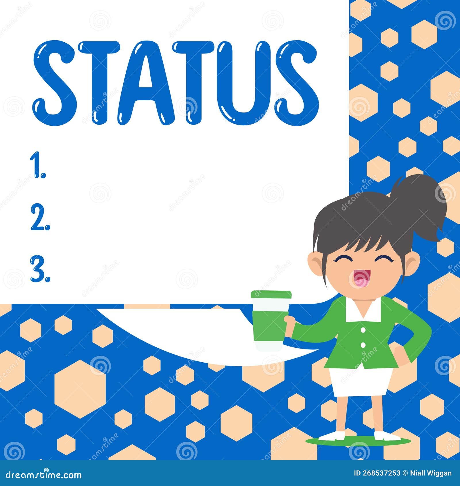 Handwriting Text Status. Business Showcase Situation at a Particular ...