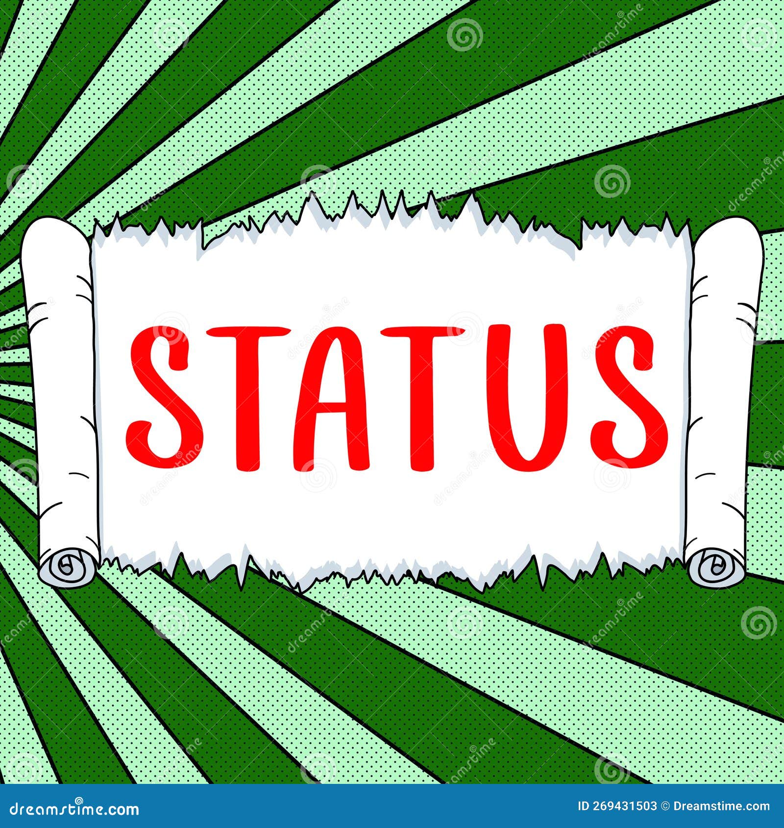 Handwriting Text Status. Word Written on Situation at a Particular Time ...