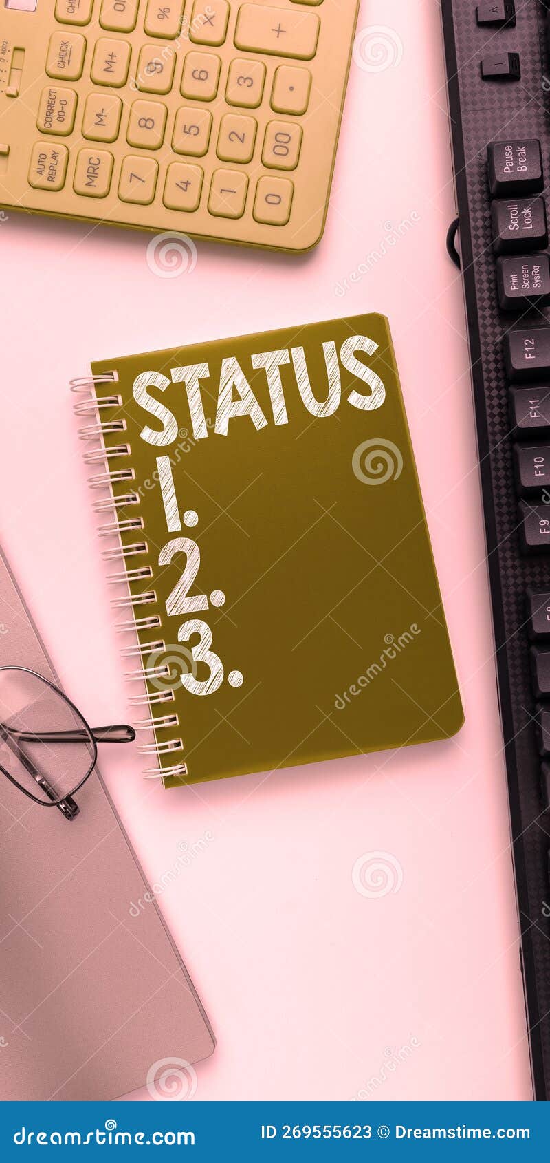 Writing Displaying Text Status. Business Approach Situation at a ...