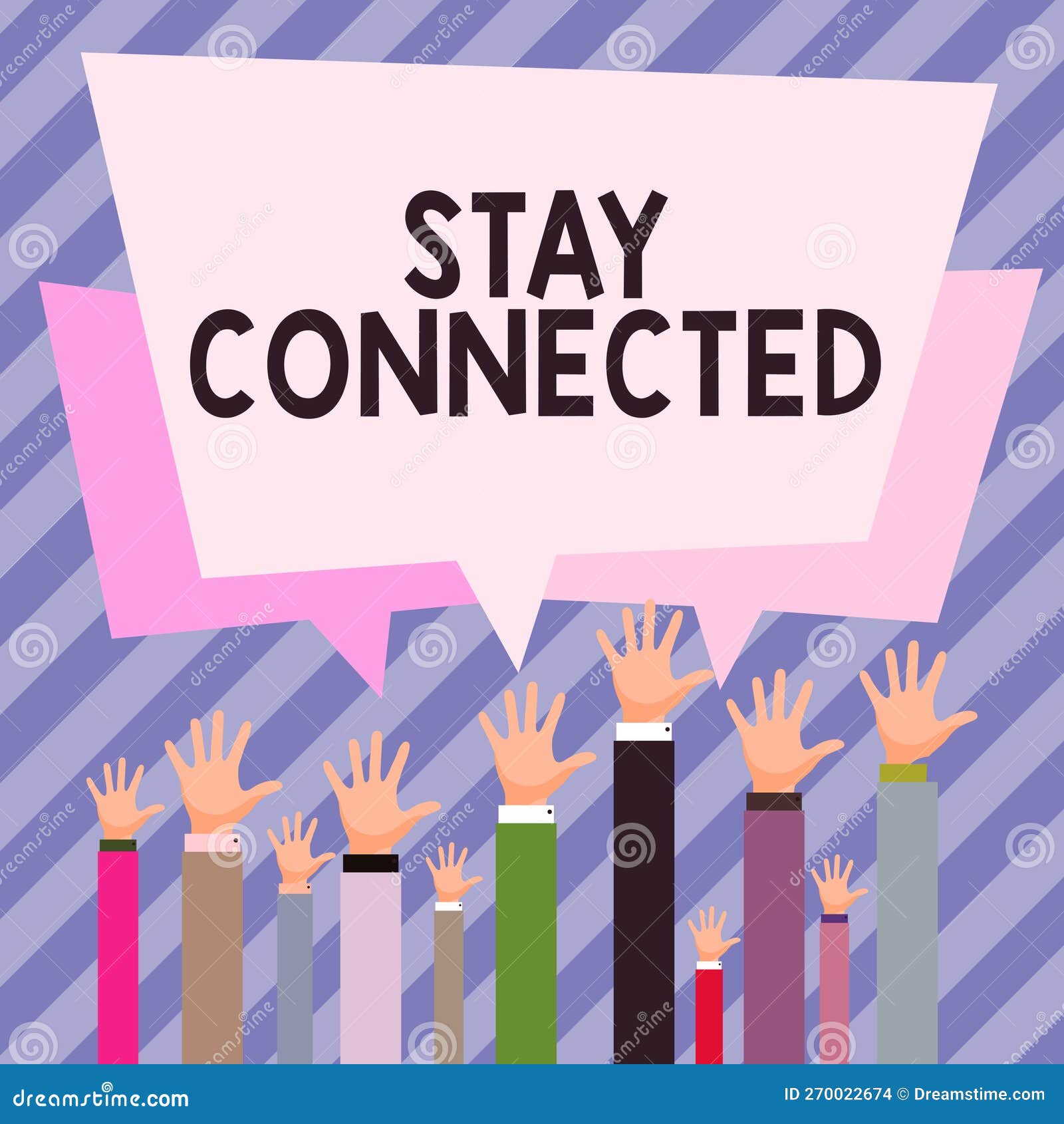 Conceptual Caption Stay Connected. Word for To Keep Communicating on ...