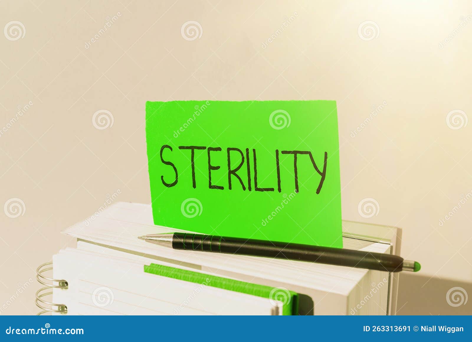 Handwriting Text Sterility. Business Showcase a Condition of Being Free ...