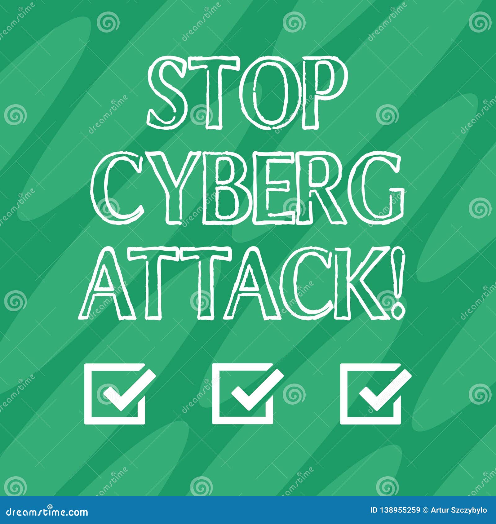 Handwriting Text Stop Cyber Attack. Concept Meaning Prevent Attempt by ...