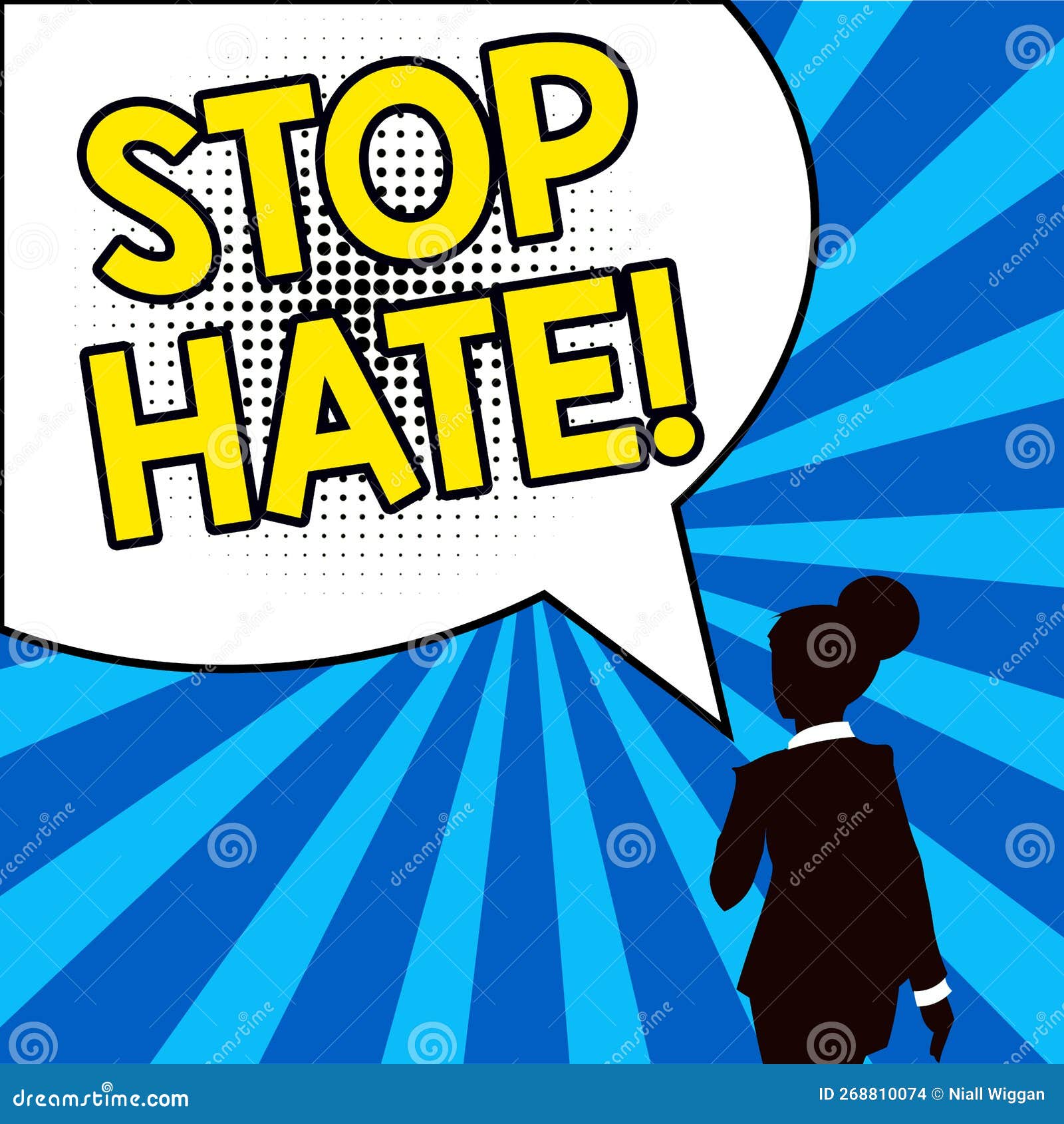 Handwriting Text Stop Hate. Conceptual Photo Prevent the Aggressive ...
