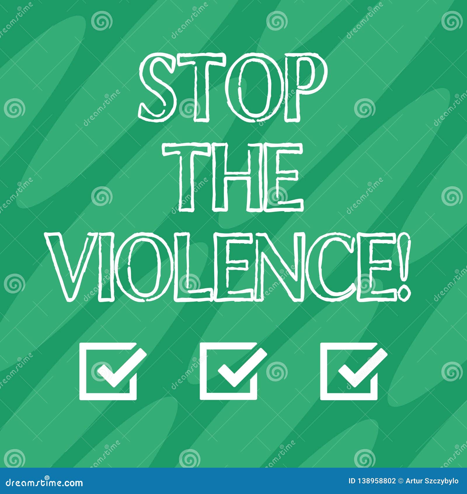 Handwriting Text Stop the Violence. Concept Meaning Program Empowers ...