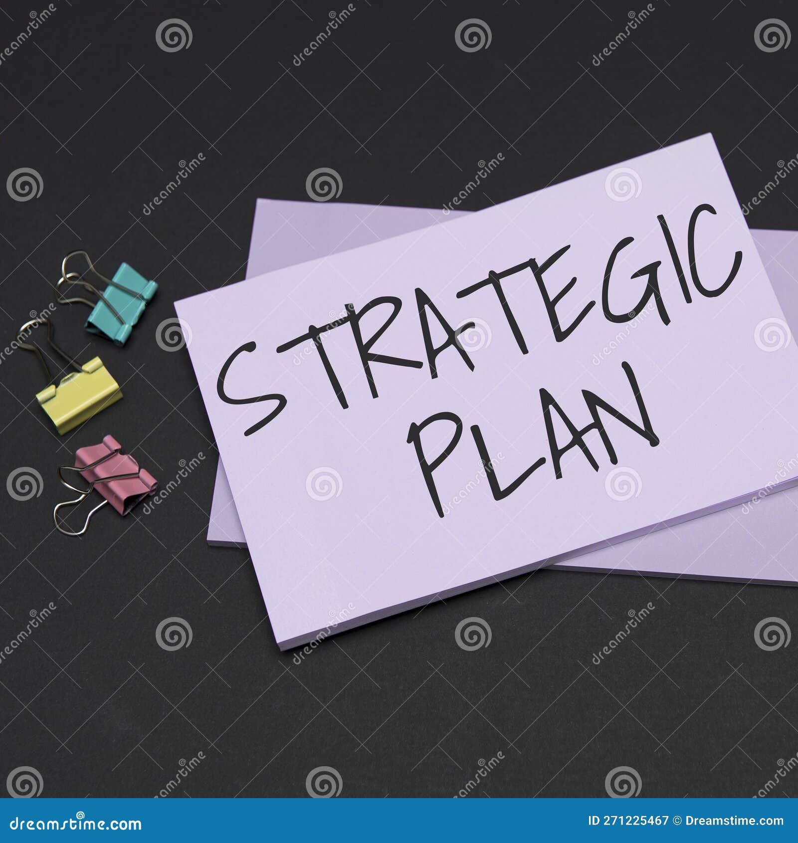 Handwriting Text Strategic Plan. Business Overview a Process of ...