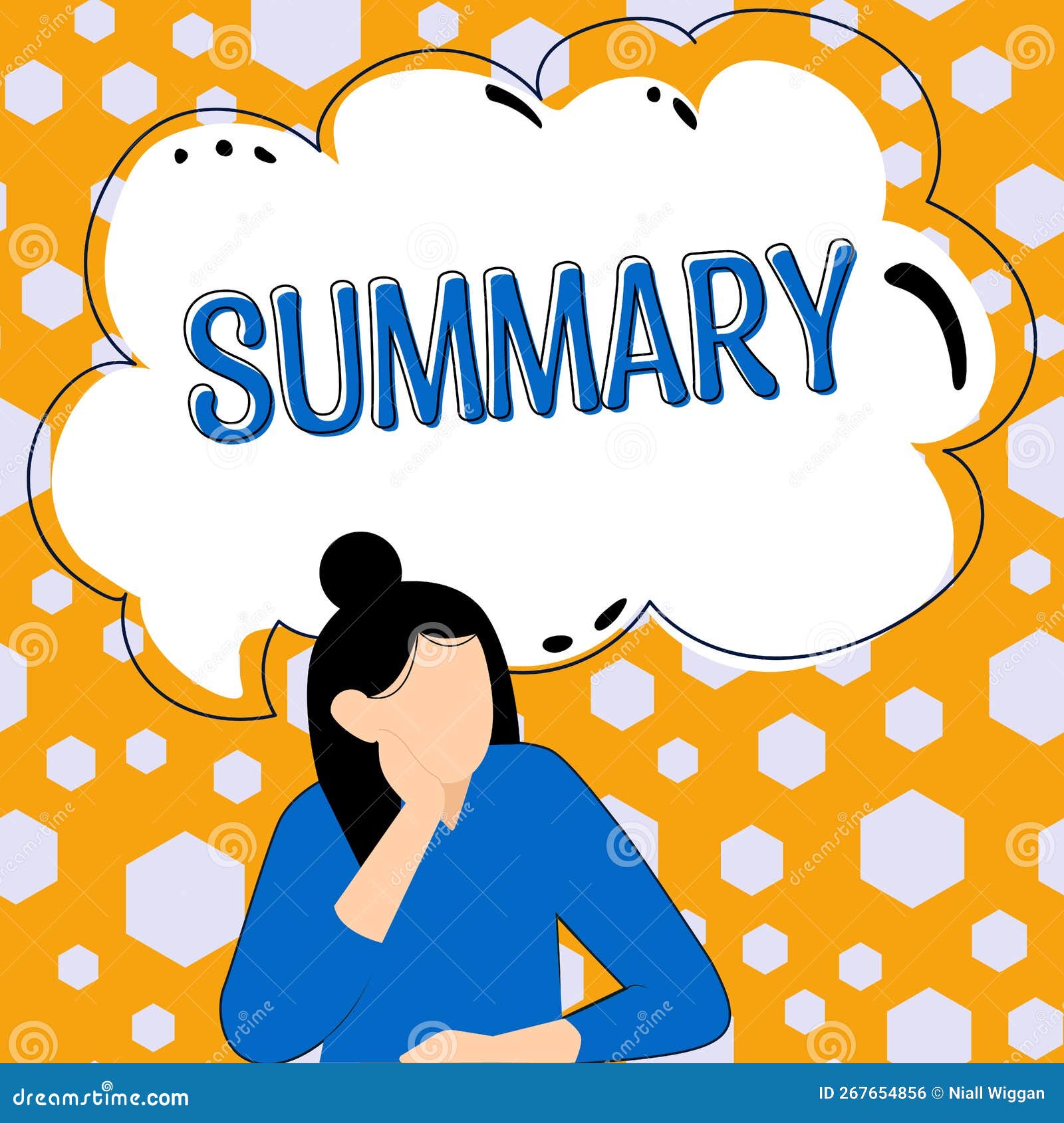 Hand Writing Sign Summary. Business Overview Brief Statement Abstract ...