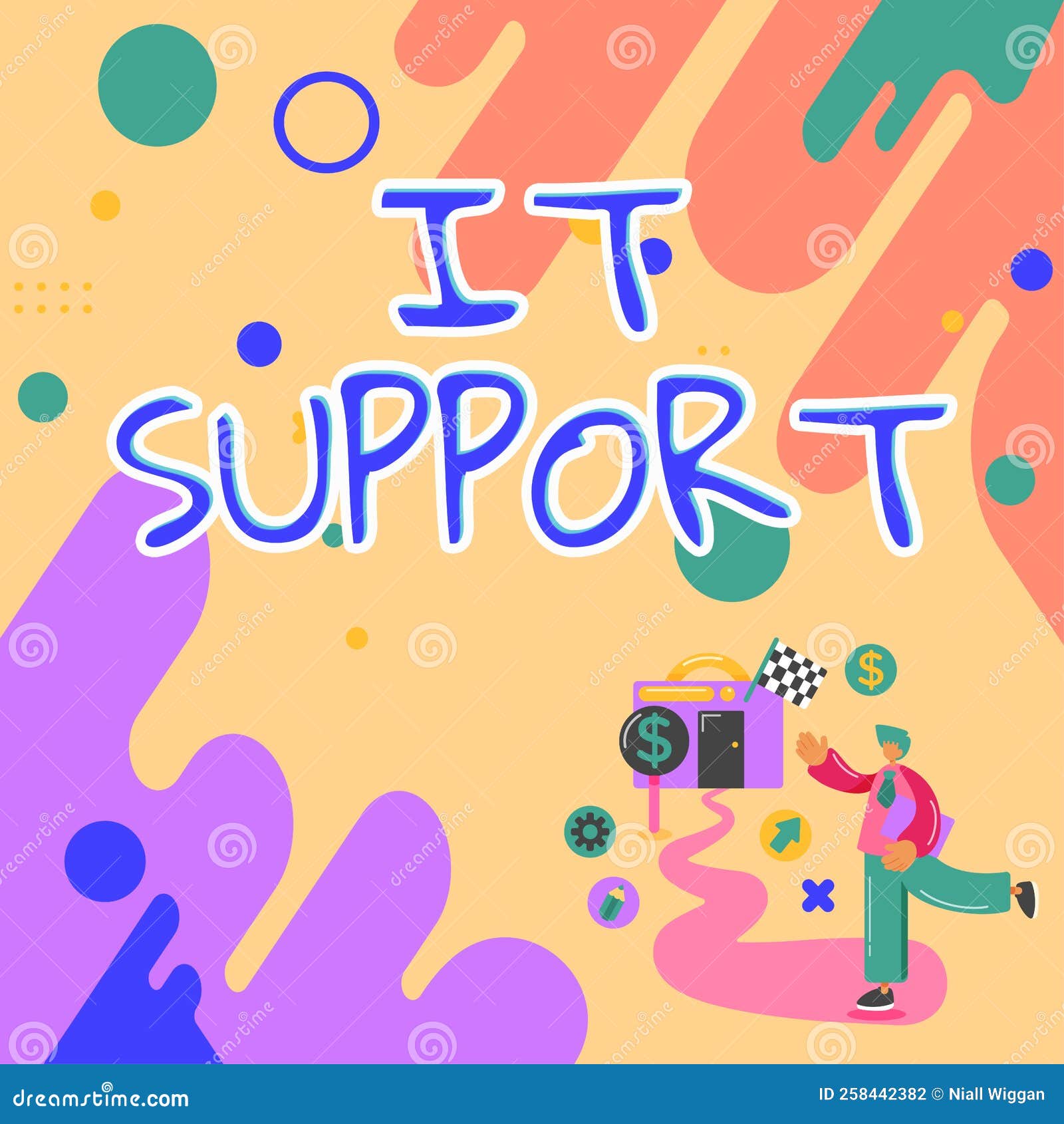 Handwriting Text it Support. Word for Lending Help about Information ...