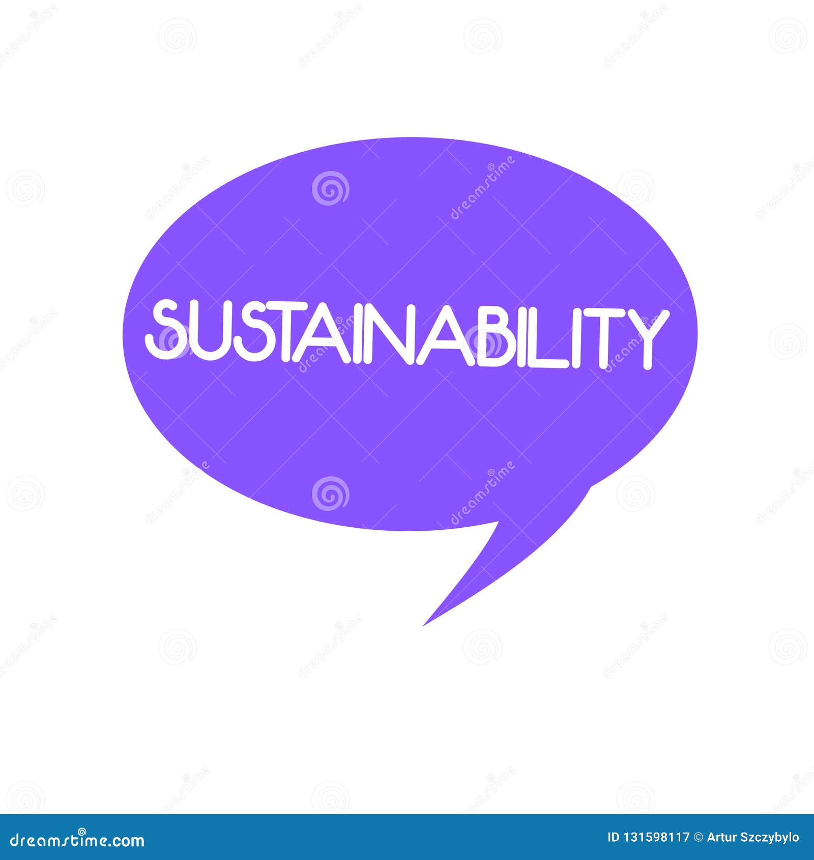 Handwriting Text Sustainability. Concept Meaning the Ability To Be ...