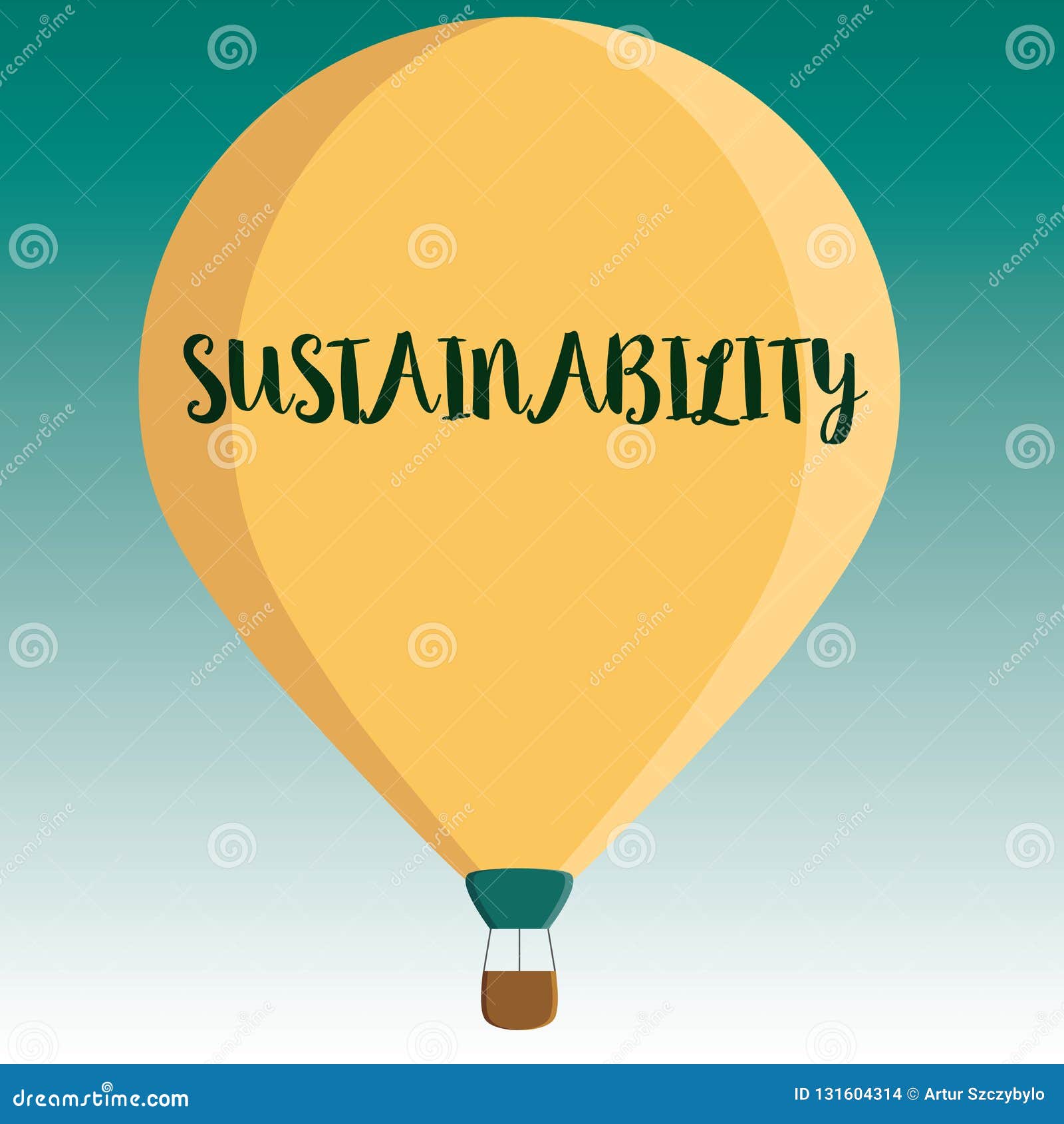 Handwriting Text Sustainability. Concept Meaning the Ability To Be ...