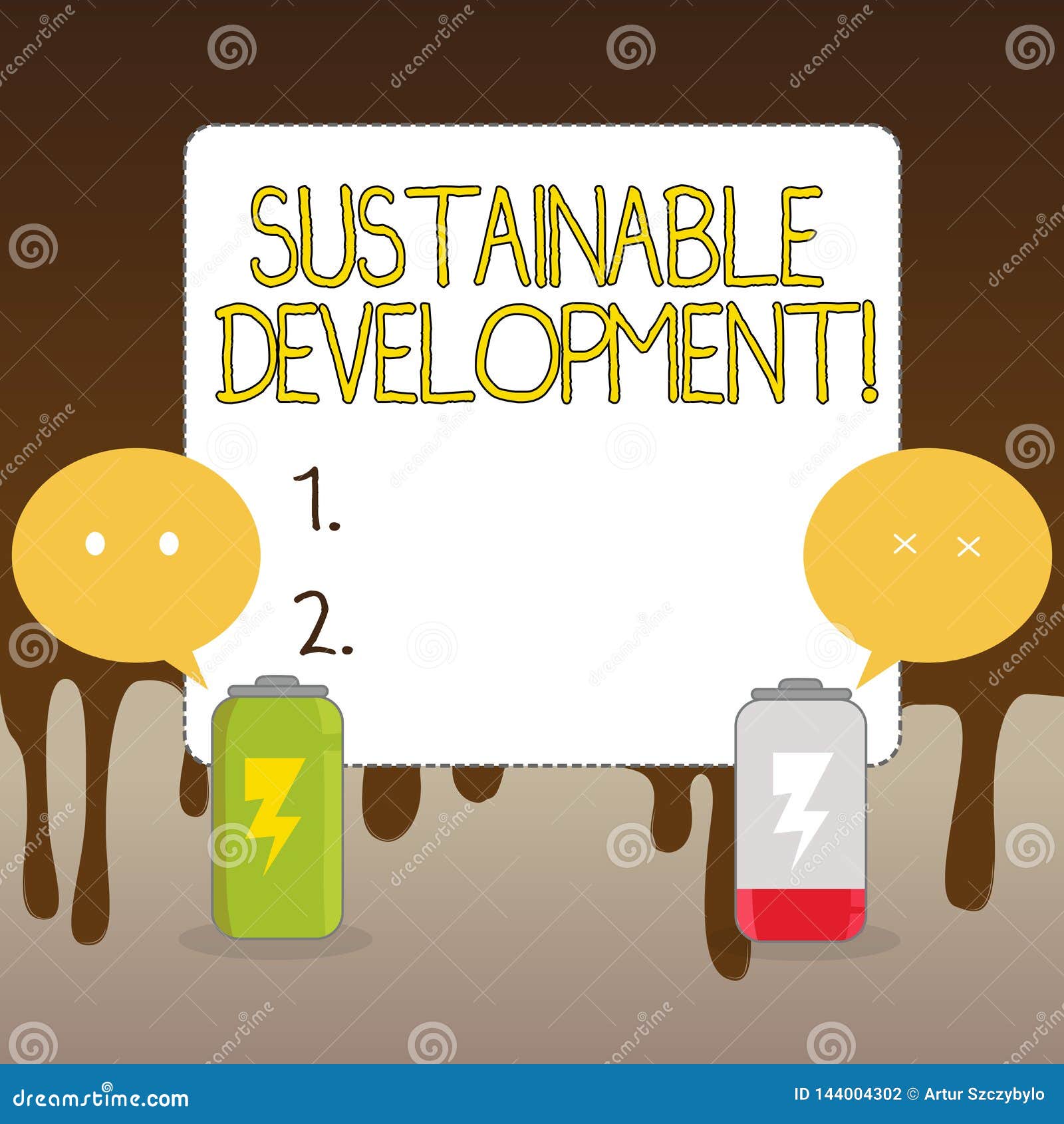 Handwriting Text Sustainable Development. Concept Meaning Developing ...