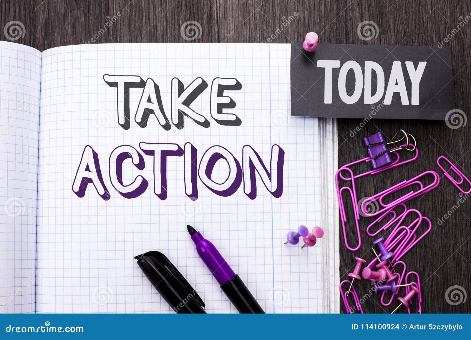 Handwriting Text Take Action. Concept Meaning Strategy Future Actions ...