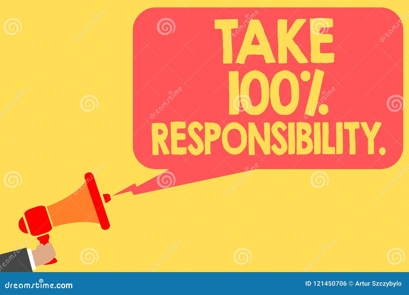 Handwriting Text Take 100 Responsibility. Stock Illustration ...