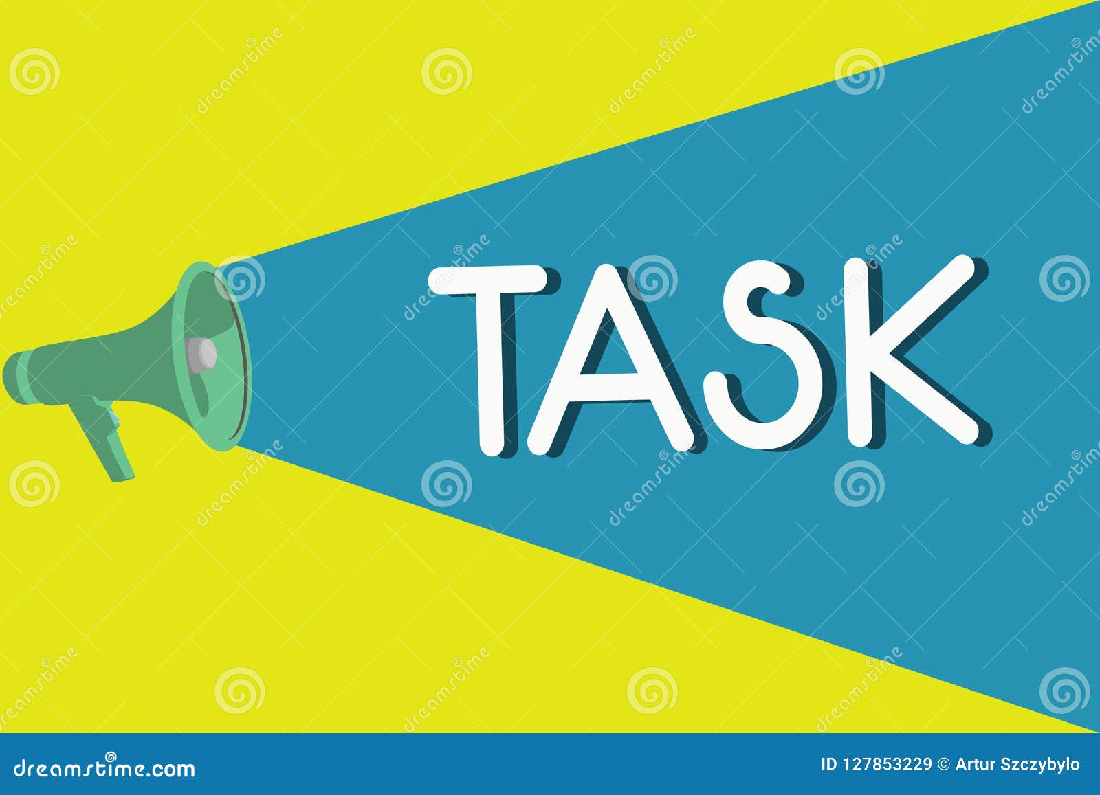 Handwriting Text Task. Concept Meaning a Piece of Work To Be Done and ...