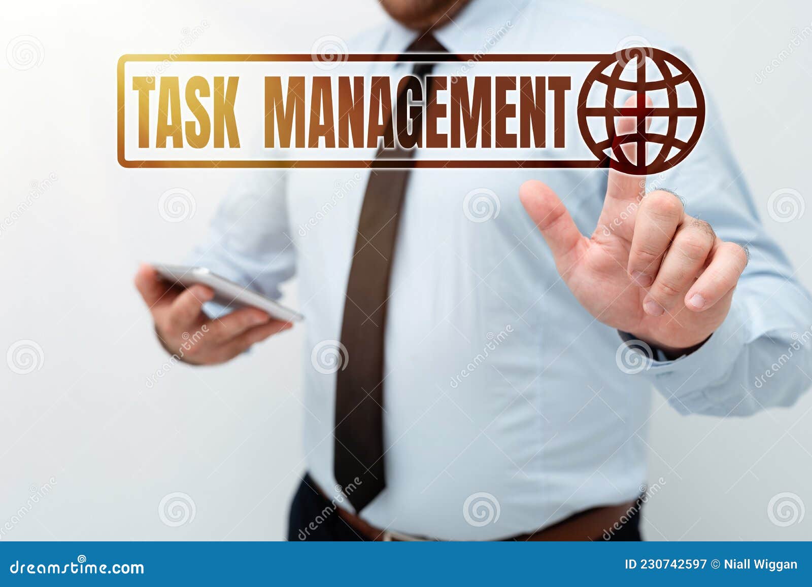 Text Caption Presenting Task Management. Internet Concept the Process ...