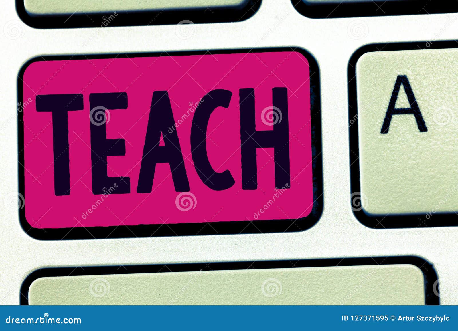 Handwriting Text Teach. Concept Meaning Impart Knowledge or Instruct ...