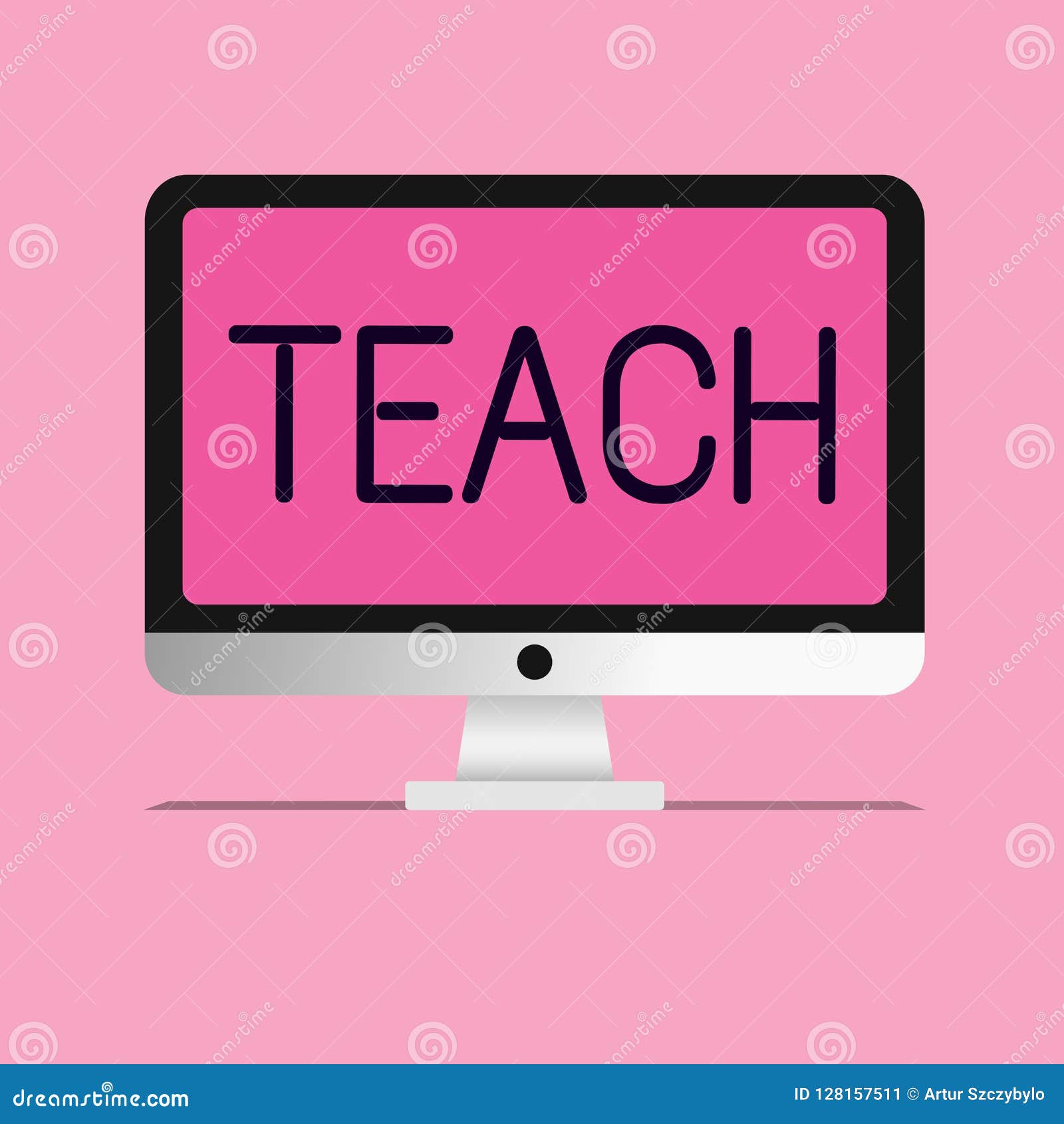 Handwriting Text Teach. Concept Meaning Impart Knowledge or Instruct ...