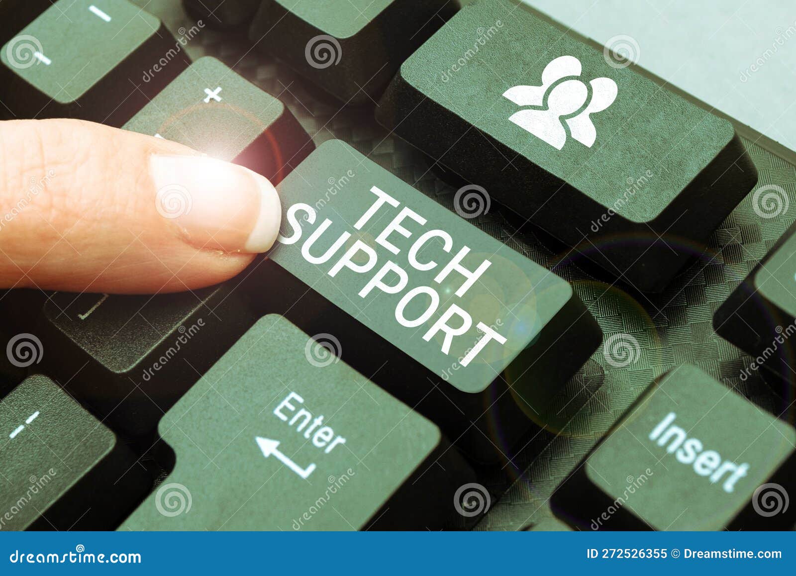 Handwriting Text Tech Support. Business Showcase Assisting Individuals ...