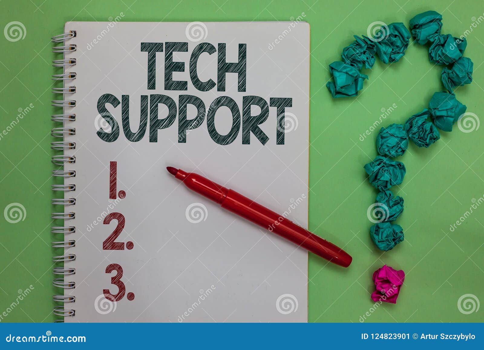Handwriting Text Tech Support. Concept Meaning Assisting Individuals ...