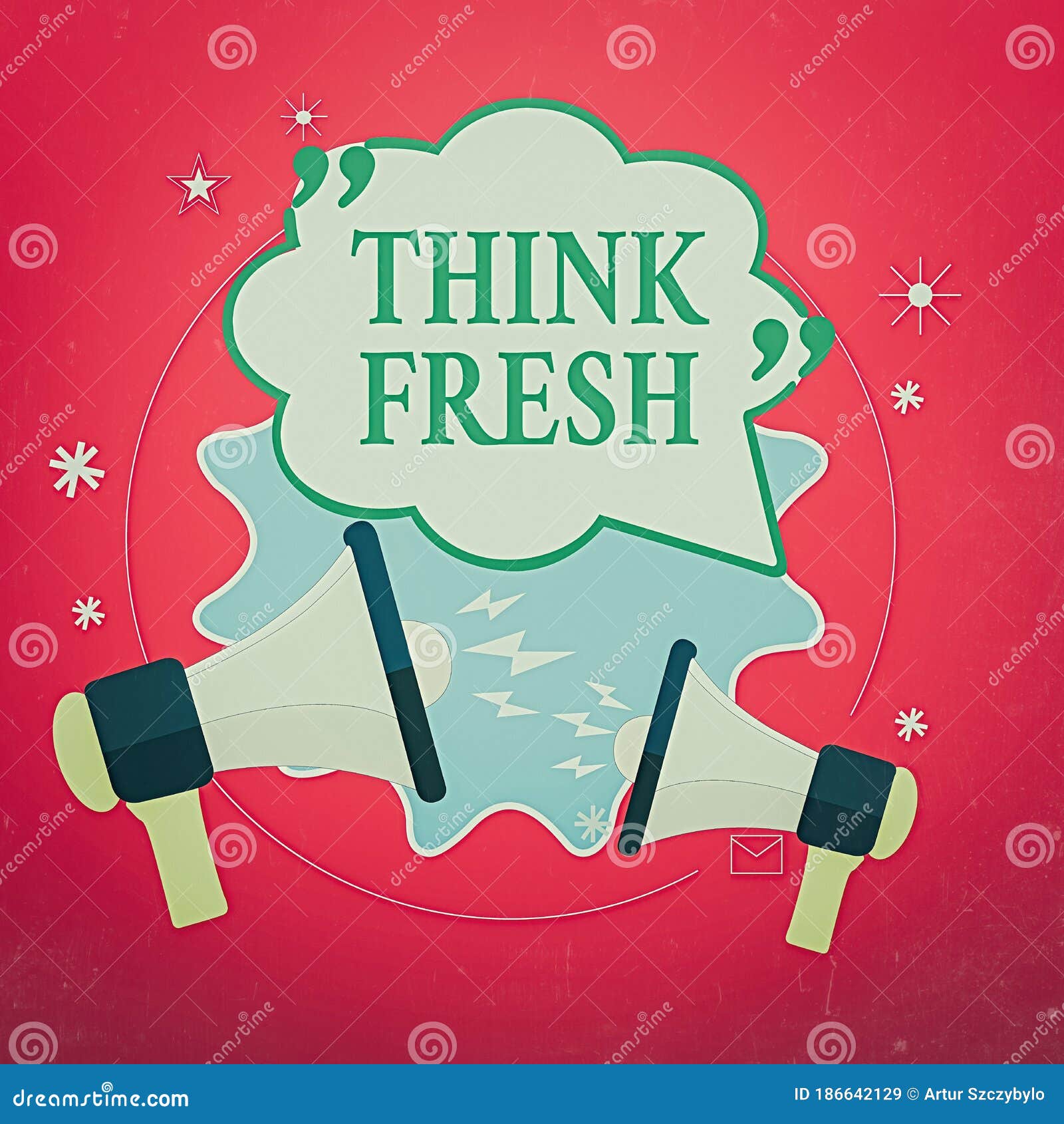 Handwriting Text Think Fresh. Concept Meaning a New Perspective of ...