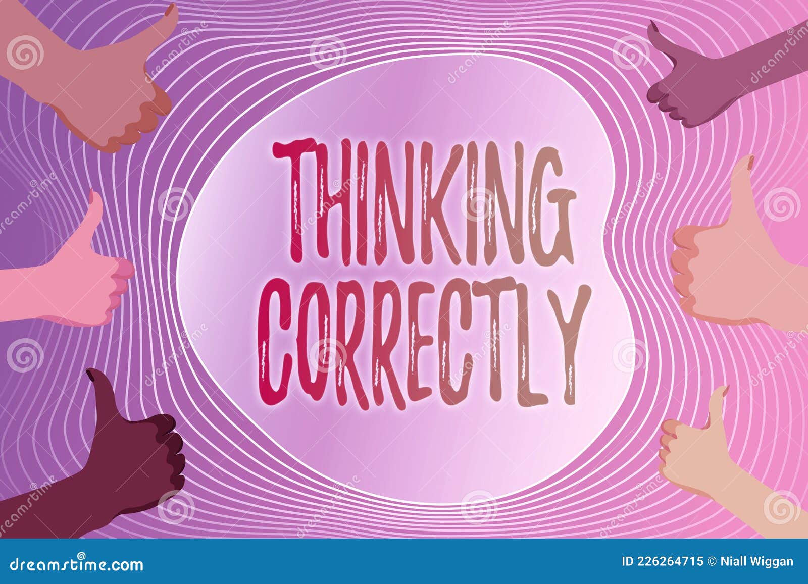 Handwriting Text Thinking Correctly. Word for Principle that You Think ...