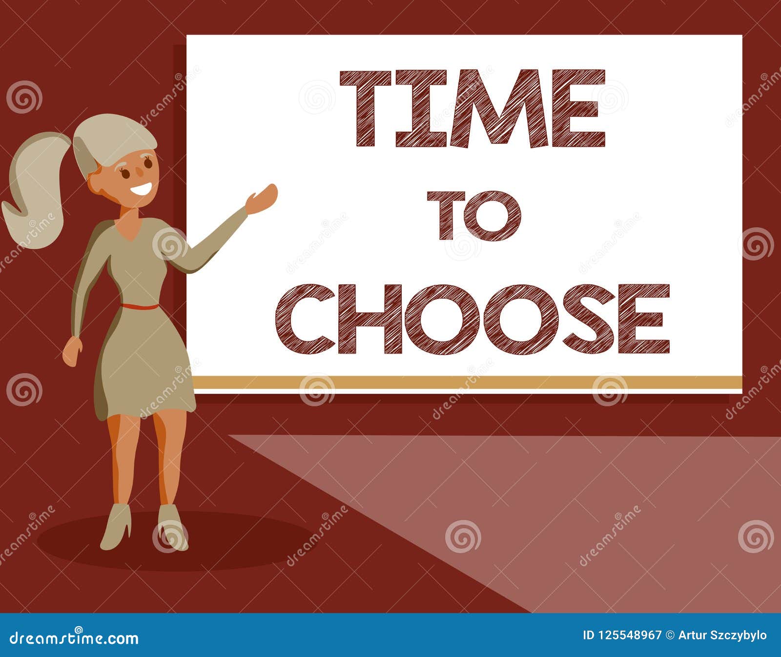 Handwriting Text Time To Choose. Concept Meaning Judging the Merits of ...