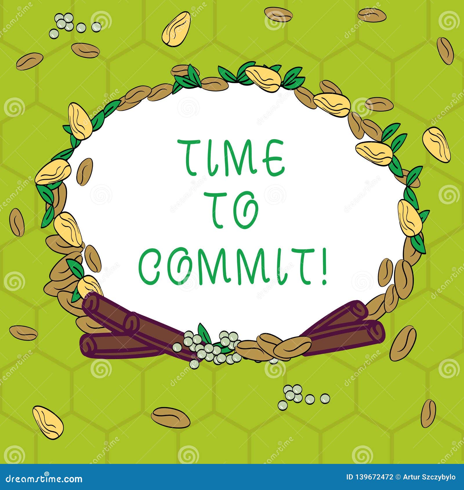 Handwriting Text Time To Commit. Concept Meaning Engagement or ...