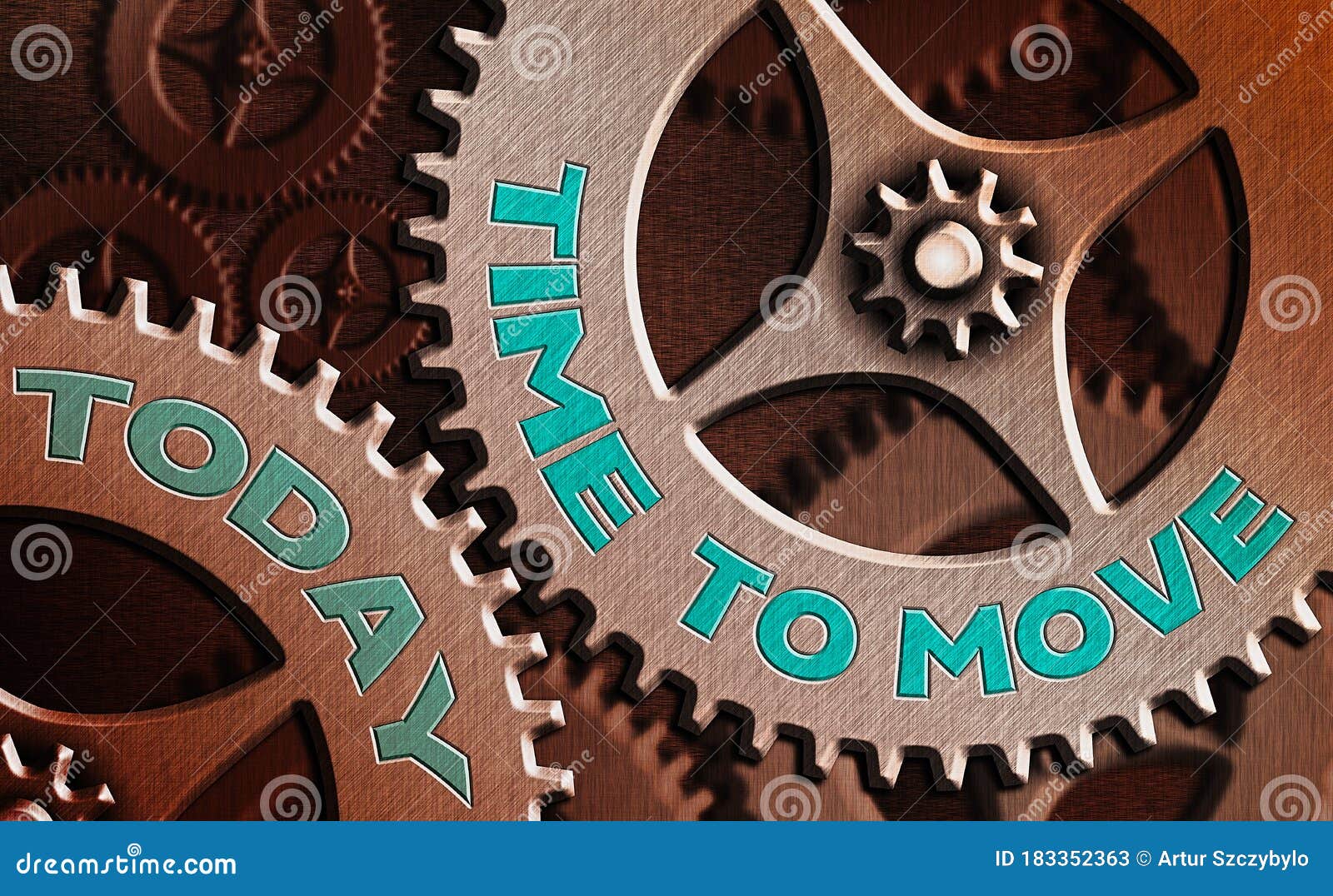 Handwriting Text Time To Move. Concept Meaning Change in the Same Way ...